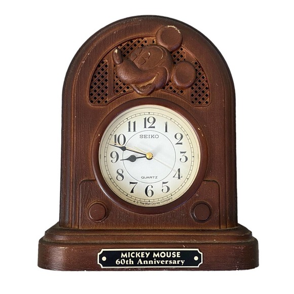 Seiko | Other | Vintage Seiko Quartz Mickey Mouse Walt Disney Wood ...